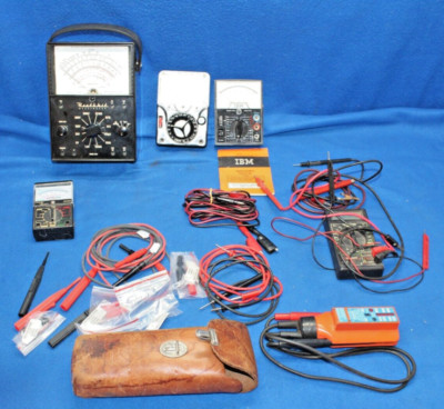 Lot of vintage test equipment meters testers Heathkit~IBM~ ETcon ...