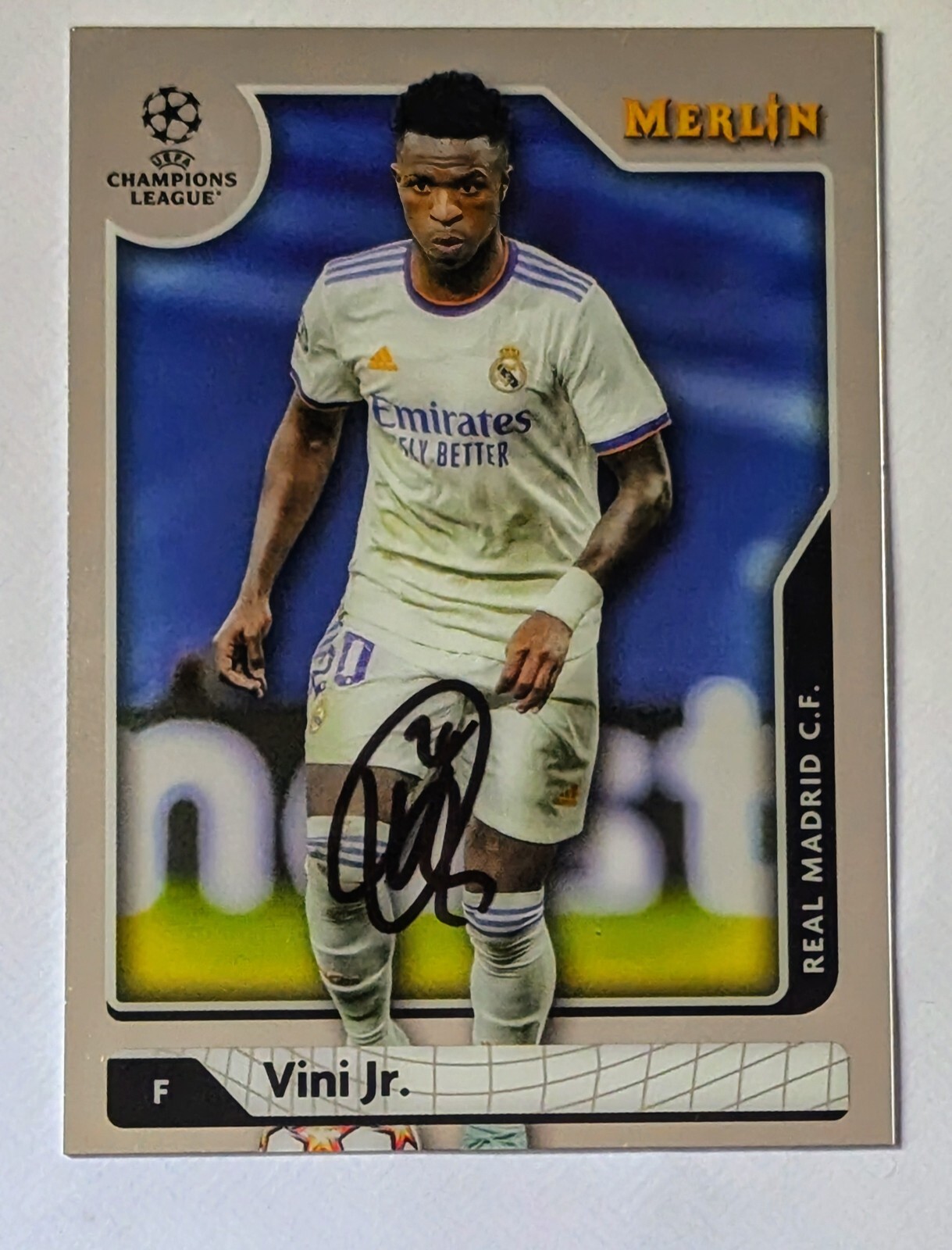 Vini Jr. AUTOGRAPH 2021-22 Topps Merlin Chrome #125 - Real Madrid ...