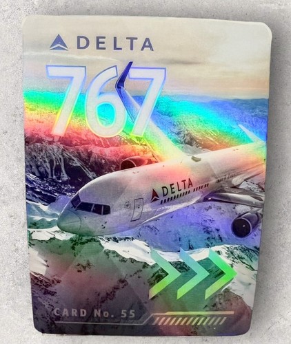 Delta Air Lines Collectible Pilot’s Trading Card Boeing 767-300ER No.55 ...