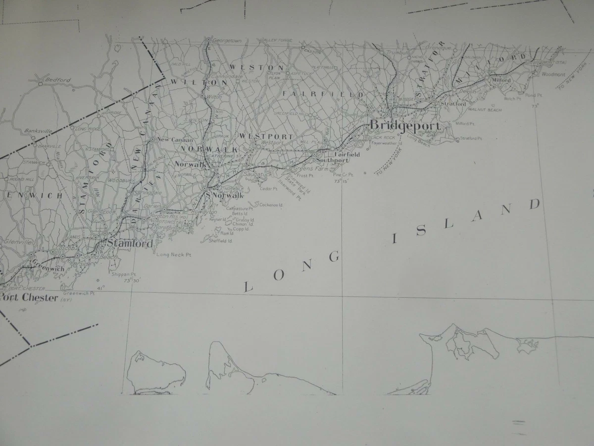 Connecticut Map Large Print