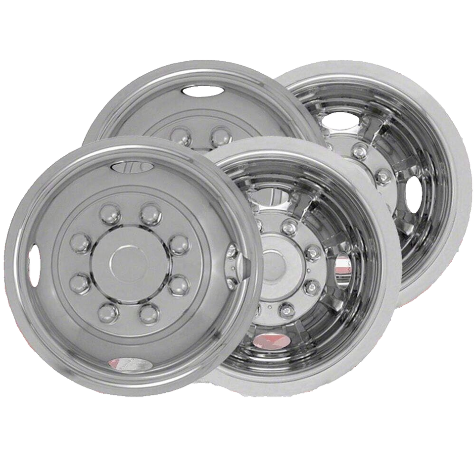 16" Stainless Steel Wheel Simulators Snap on Kit 2008-2021 Ford E350 ...