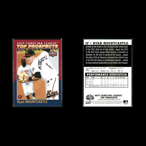 Ryan Mountcastle 2017 Carolina League Top Prospects Baseball Card MLB ...