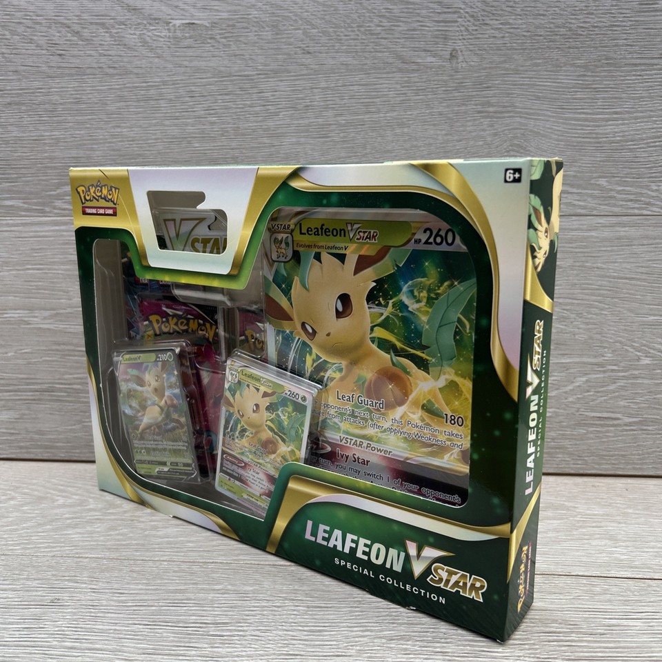 Pokemon TCG Leafeon Vstar Special Collection Box Sealed | eBay UK