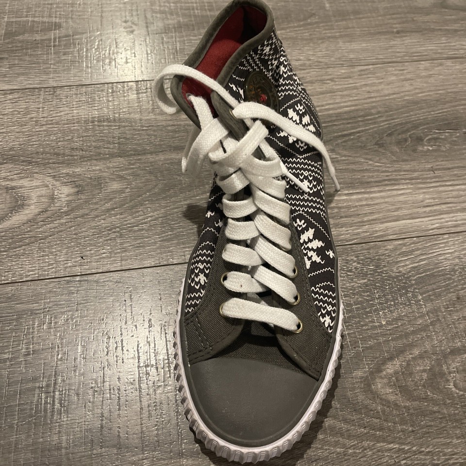 PF Flyer Center Hi Grey White Snowflake Mens Casual Shoes PM12OH7P | eBay