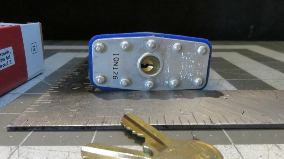 Master Lock 15 Super Security Padlock 2 Keys 5 Pin-Tumbler NOS 2-1/2 ...
