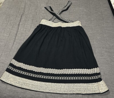 BCBG MAX AZRIA SZ Large Black Baby Doll Blouse Tie Top Shirt | eBay