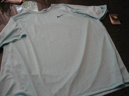 NWT - Mens NIKE Light Blue DRI-FIT Short Sleeve Shirt (3XL) | eBay