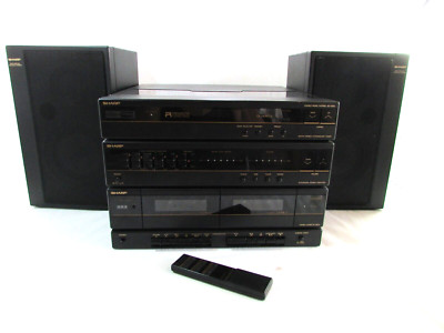 Sharp SG-F800 Stereo Turntable Dual Cassette w/remote, Tested For Parts ...