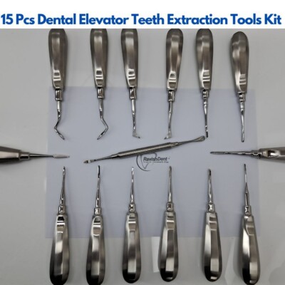 Dental Elevator Set Oral Surgery Extracting Elevators Forceps Root Tip ...