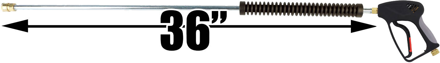 Deluxe 5000 PSI 10 GPM Pressure Washer Gun and 36in. Wand and Couplers