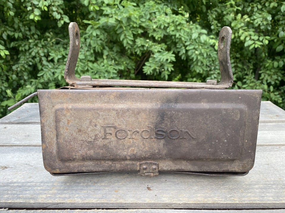 Antique Fordson Toolbox Tractor Tool Box Metal Toolbox Very Bent Out Of ...