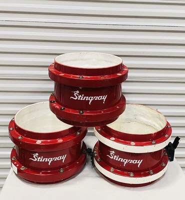 Stingray 12" Snare Drum Shells Lot Of 3 Red Marching Snare Shells - 12 ...