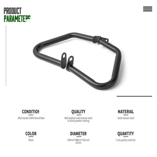 WOLFLINE Crash Bar Engine Guard For Triumph Bonneville T100 T120 ...