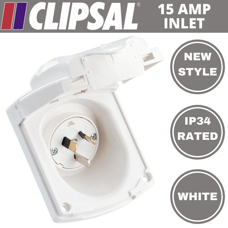 Clipsal 15amp Power Inlet Caravan Trailer Camper van Part number ...