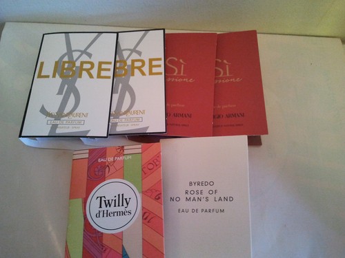 Lot Of 6 x Assorted Women's Perfume Samples ,Vials, Cards YSL, Hermes ...