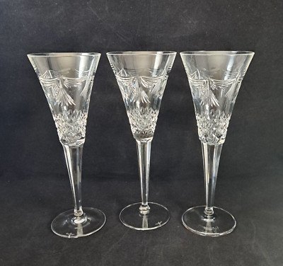 Set/3 Waterford Crystal MILLENIUM PEACE 9.25" Champagne Toasting Flutes ...