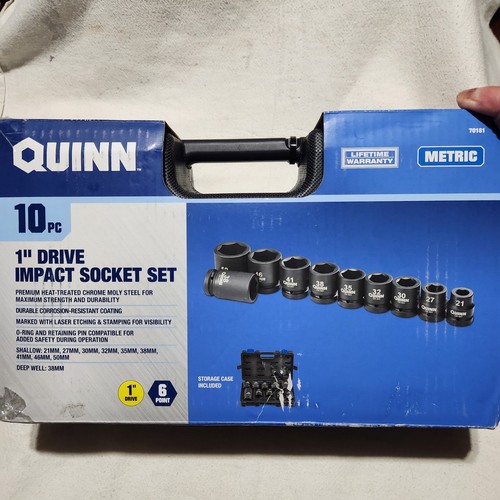 Quinn 1 inch 10pc Metric Impact Socket Set | eBay