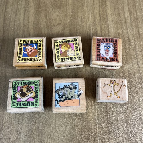 Vintage Disney Rubber Stampede Lion King Wood Rubber Stamps Lot Of 6 ...