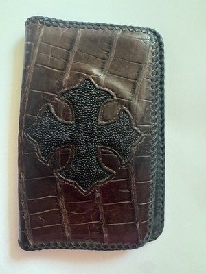King Baby Studio Medium Bi-Fold Wallet Brown Gator Black Stingray MB ...