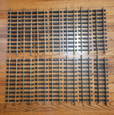 Lot of 14 LGB G Scale Straight Brass Track Sections - No. 1000, L=300mm ...