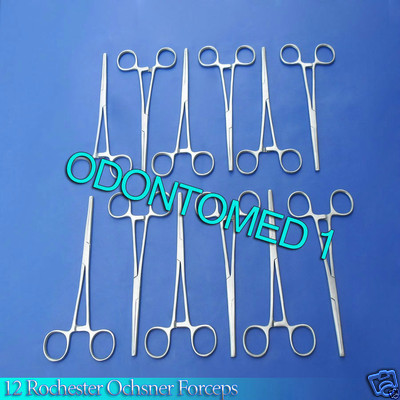 12 Rochester Ochsner Forceps 1x2 teeth straight 7.25" Surgical ...