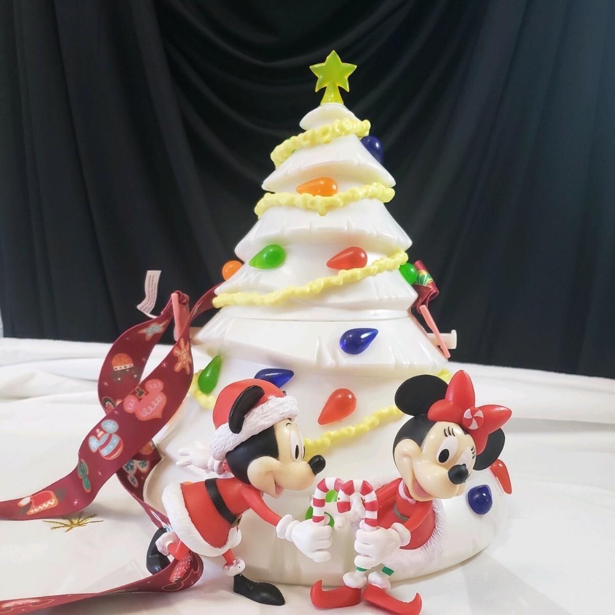 White Mickey Mouse Christmas Tree Disney Musical Christmas Tree LED