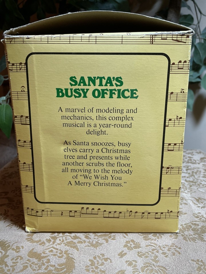 Enesco 1991 Santa’s Busy Office Animated Multi Action Music Box | eBay