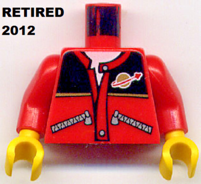 LEGO Minifigure Torso Red Jacket Space Logo Flight Space Engineer 2012 ...