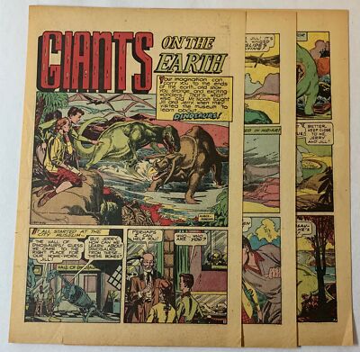 1949 six page cartoon story ~ DINOSAURS Giants On The Earth | eBay
