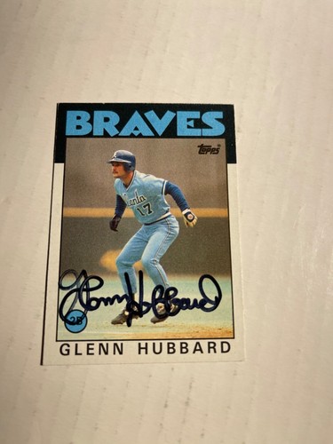 Atlanta Braves GLENN HUBBARD Signed Card | eBay