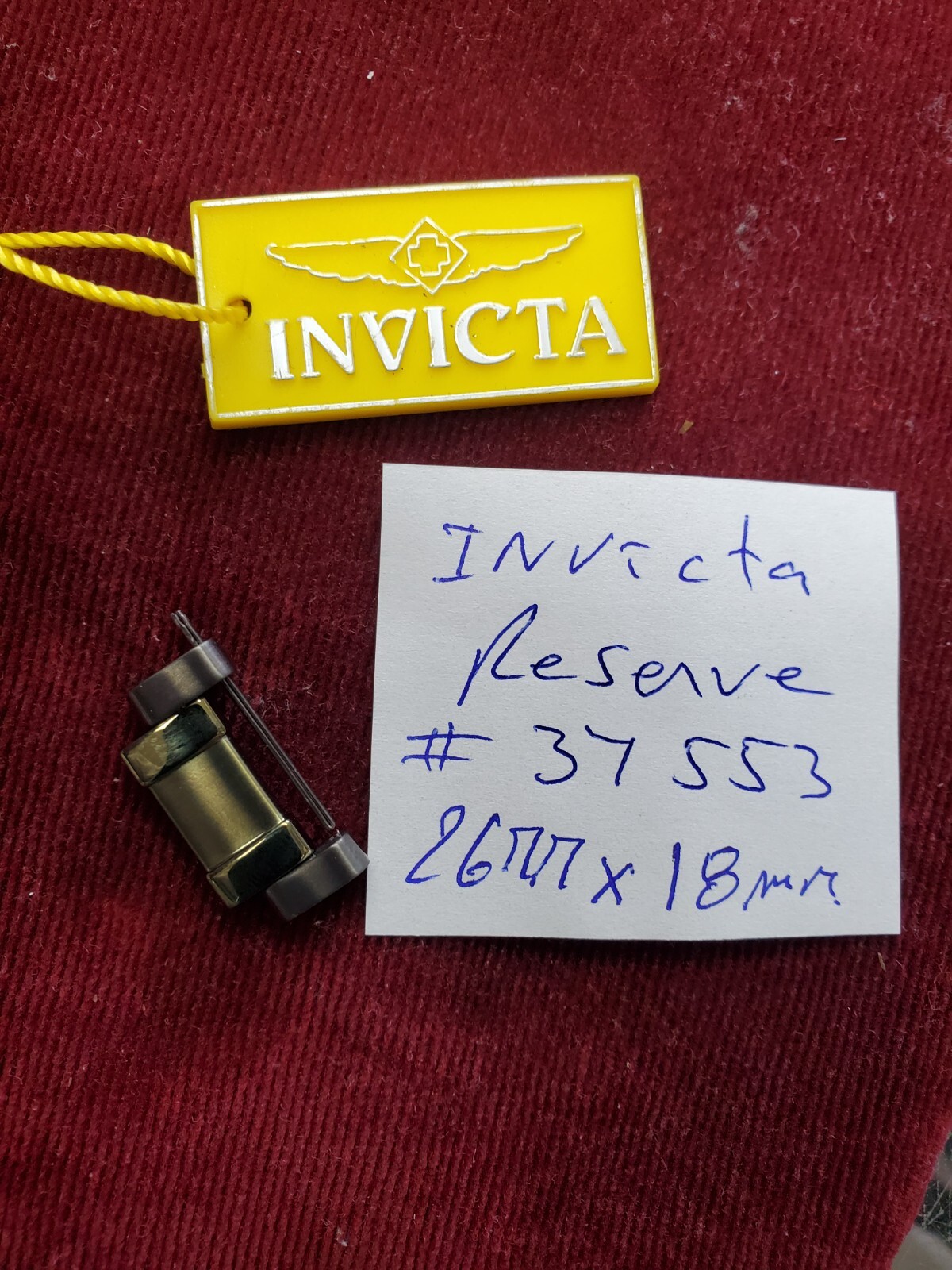 1 INVICTA RESERVE # 37553 WATCH LINK 26MM X 18MM METALIC BLACK WITH PIN ...