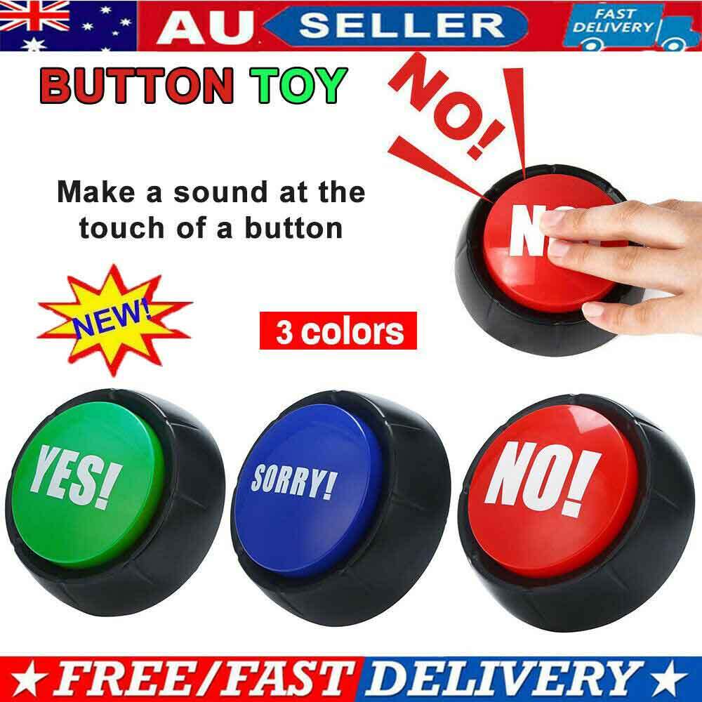 Bullshit No Sorry Yes Sound Talking Button Home Party Funny Gag Toy KZ ...