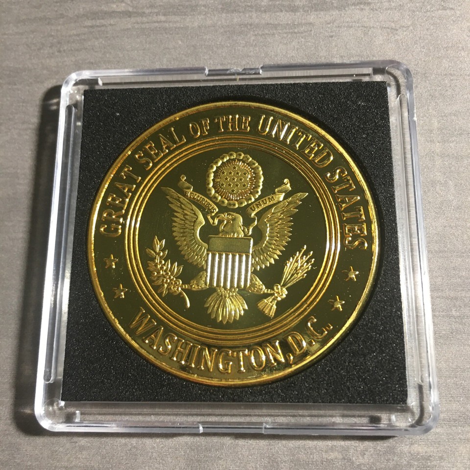 MASSACHUSETTS MA State Seal Colorized Collectible Challenge Coin WITH ...