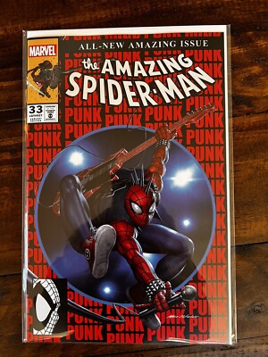 AMAZING SPIDER-MAN 33 TRADE & VIRGIN VAR SPIDER-PUNK ASM 300 HOMAGE ...