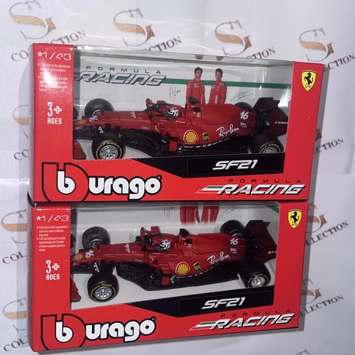 Burago F1 1/43 Scuderia Ferrari F1 Team SF21 #16 Formula Racing Lot 2 ...