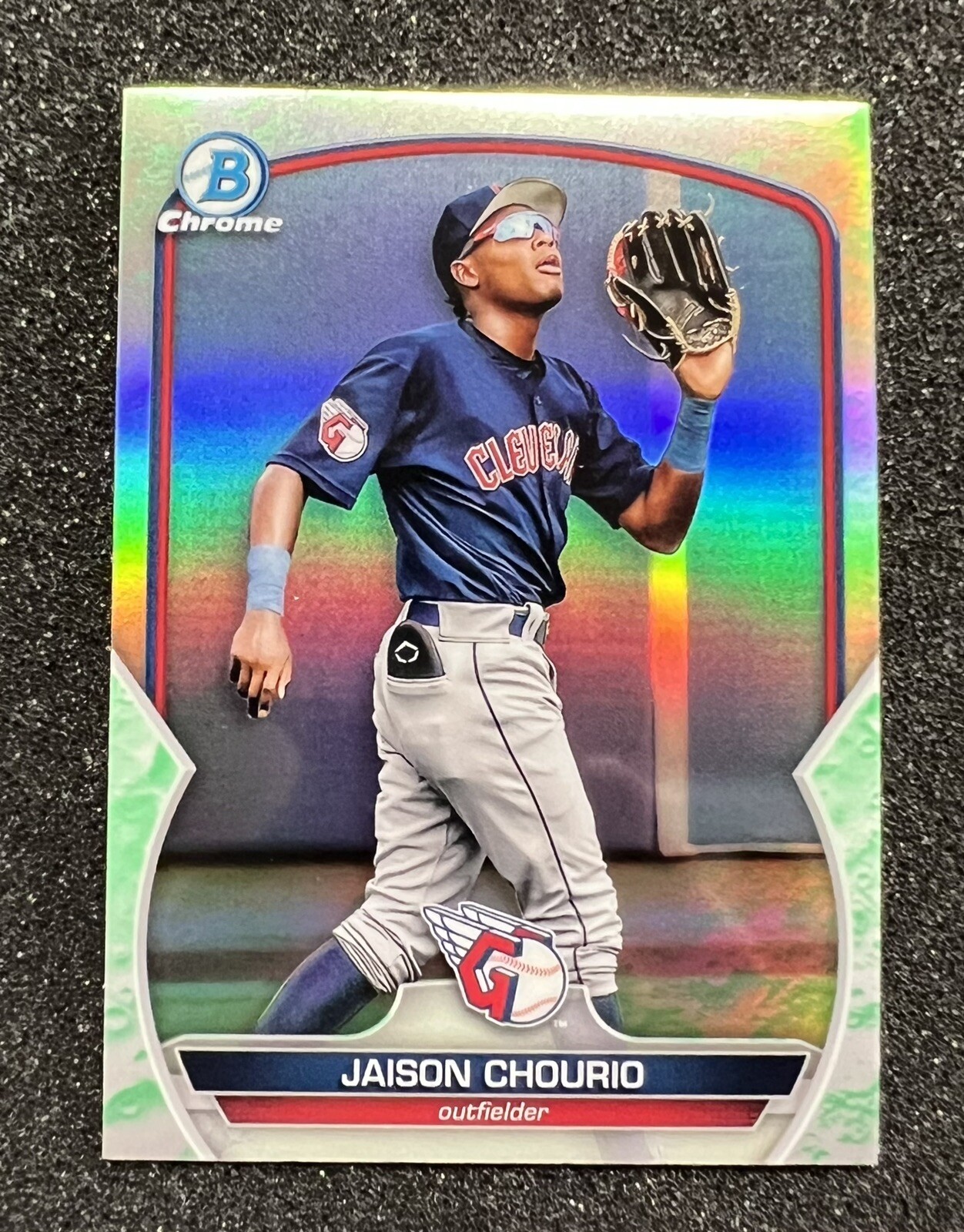 2023 Bowman Chrome 1st Lunar Crater Refractor Jaison Chourio Cleveland ...