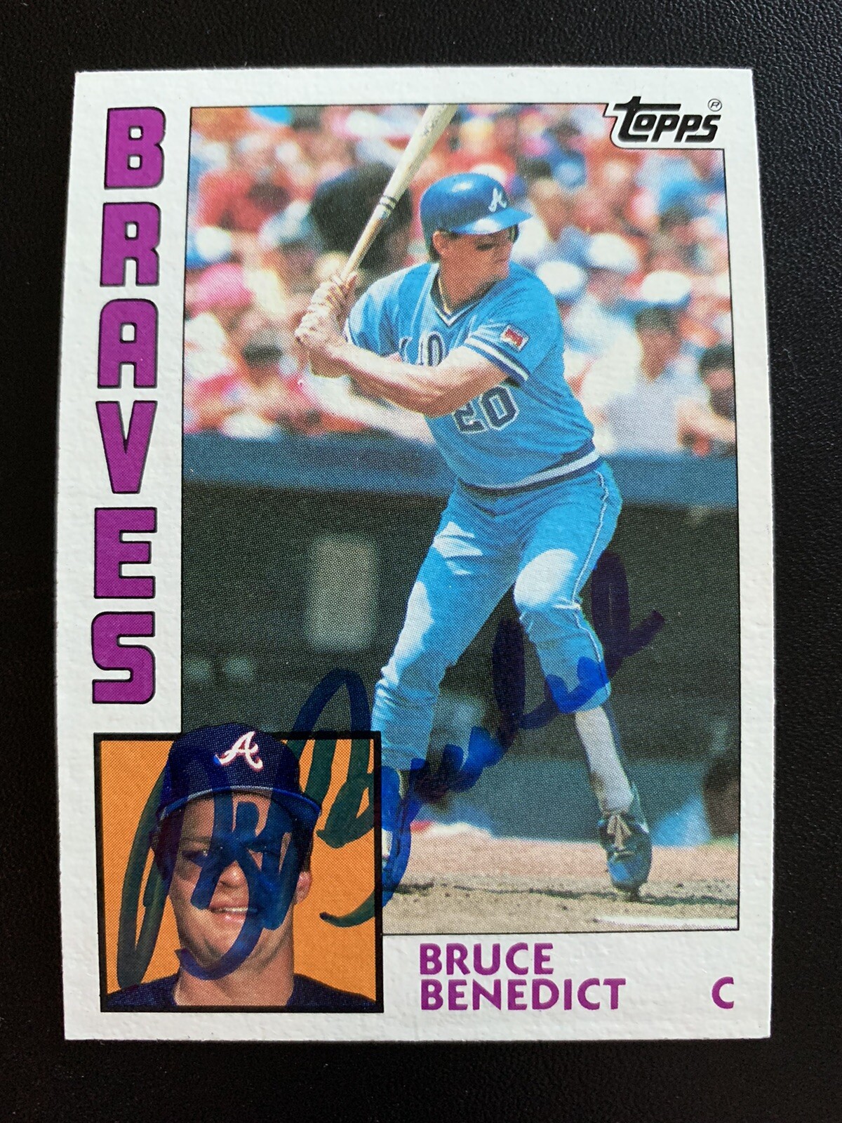 Bruce Benedict Signed 1984 Topps #255 Card Atlanta Braves Autograph COA ...