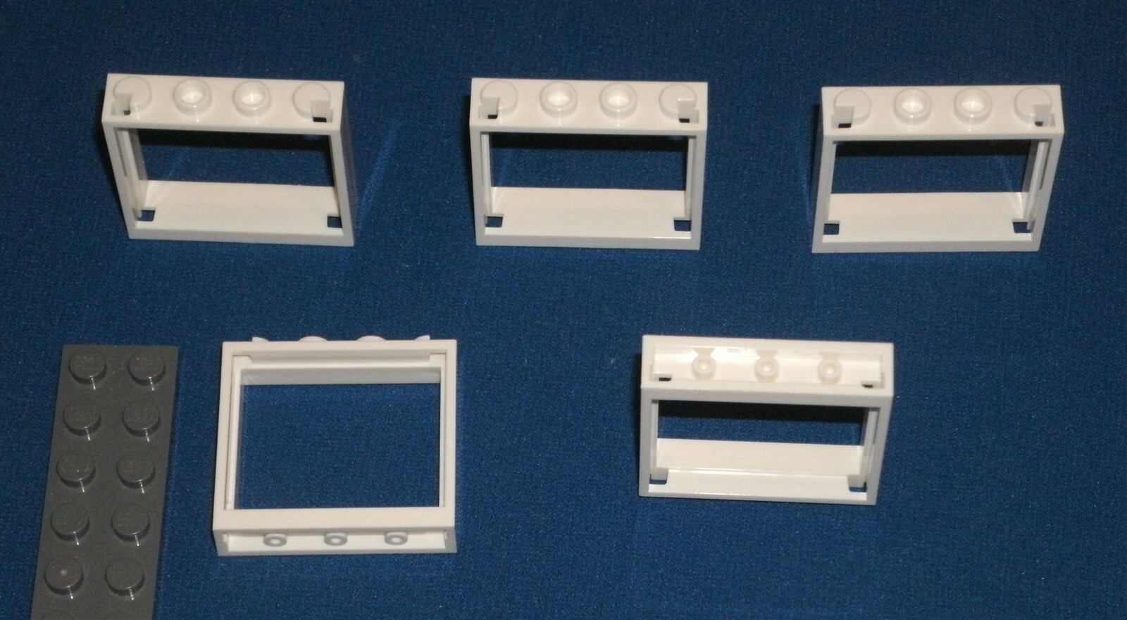 LEGO NEW 1x4x3 White Window without Shutter Tabs (5x) 4530590 Brick ...