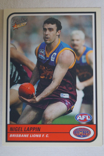 Australian Rules Football Card AFL-VFL Select Tradition Brisbane Nigel ...