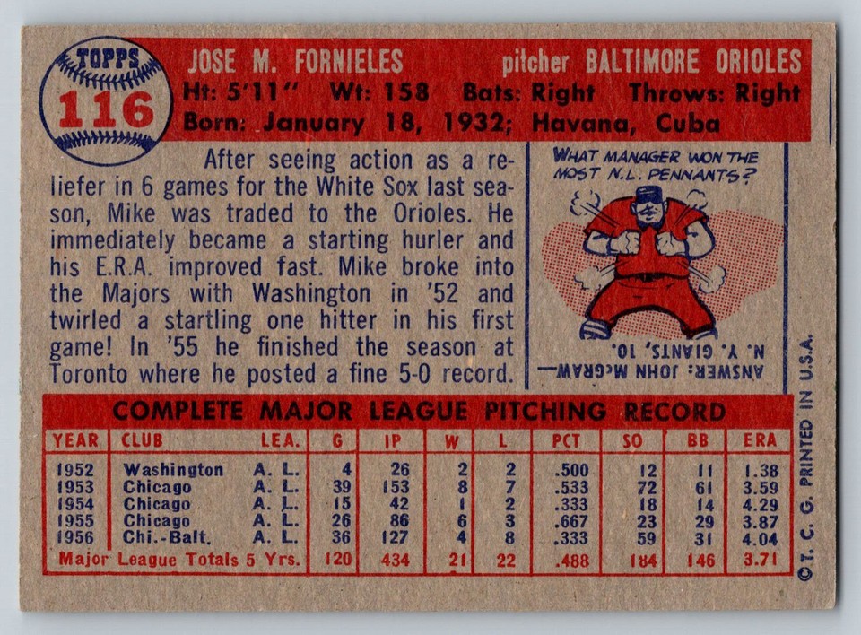 1957 Topps Baseball Singles - Pick Your Card - Better Condition EX NM ...