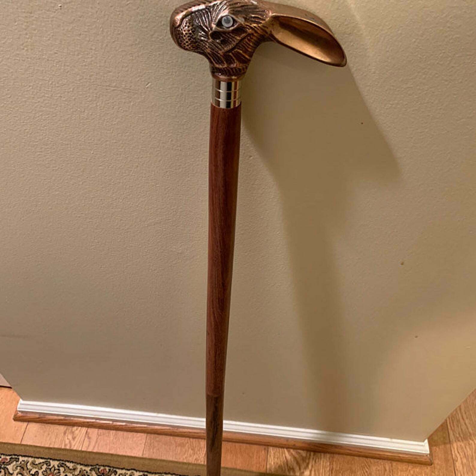 BUNNY Handmade Rabbit Head Steampunk Walking Stick-Victorian AL Handle ...