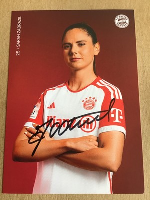 Sarah Zadrazil, Austria 🇦🇹 FC Bayern München Women 2023/24 hand signed ...