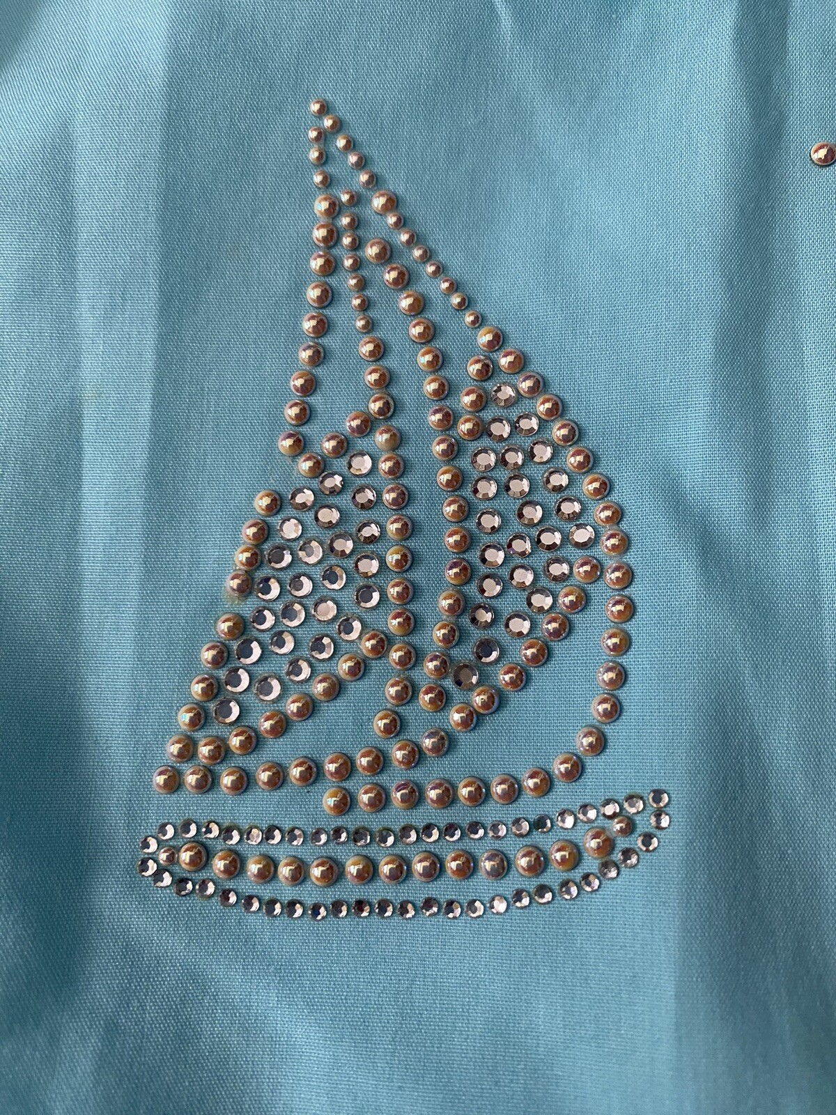 Vintage Tia Designs Boat and birds Sparkle beaded top… - Gem