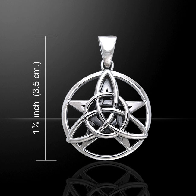 Druid Amulet Pentacle Triquetra 925 Sterling Silver Pendant Pagan ...