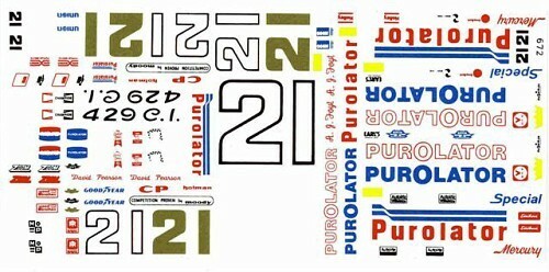 Fred Cady 672 #21 Purolator 1971-AJ Foyt/David Pearson Nascar ...