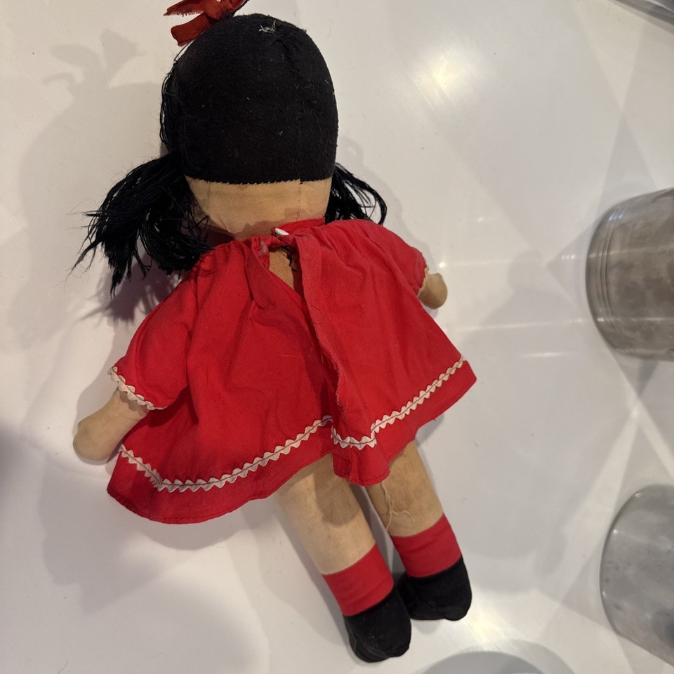 Original Vintage 1944 Georgene Novelties Little LuLu Doll w/ Rare Red ...