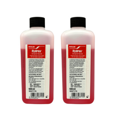 2x Hydrex Surgical Scrub - 500ml - 4% Hibiscrub Alternative | eBay