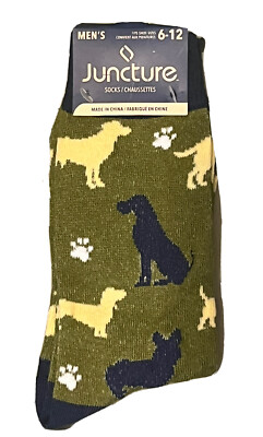 Juncture Dog Paw Print Camouflage Socks Fun Novelty Crew Socks Men’s ...
