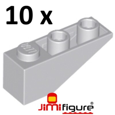 NEW 10 x LEGO Inverted Slope 33 Degree 3x1 Light Bluish Grey 4287 Bulk ...