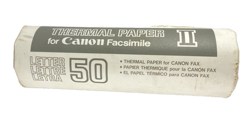 Vintage Sealed Canon Thermal Fax Paper II Letter 50 New Old Stock | eBay